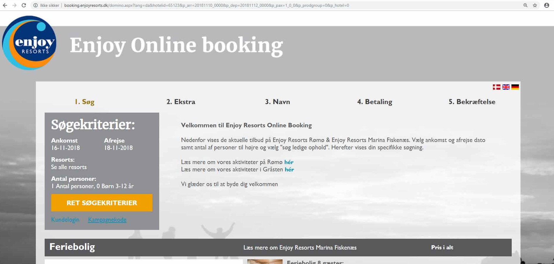 Online-booking-login - Enjoy Resorts